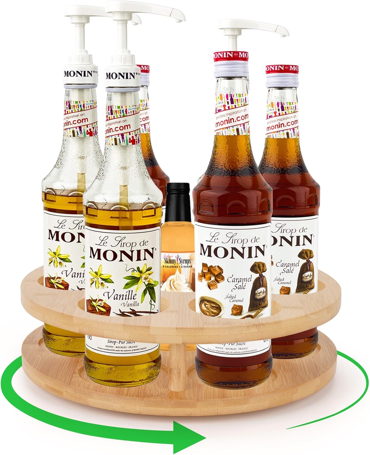 Coffee Syrup Organizer, 7 Bottles Coffee Capacity Syrup Storage Rack ...
