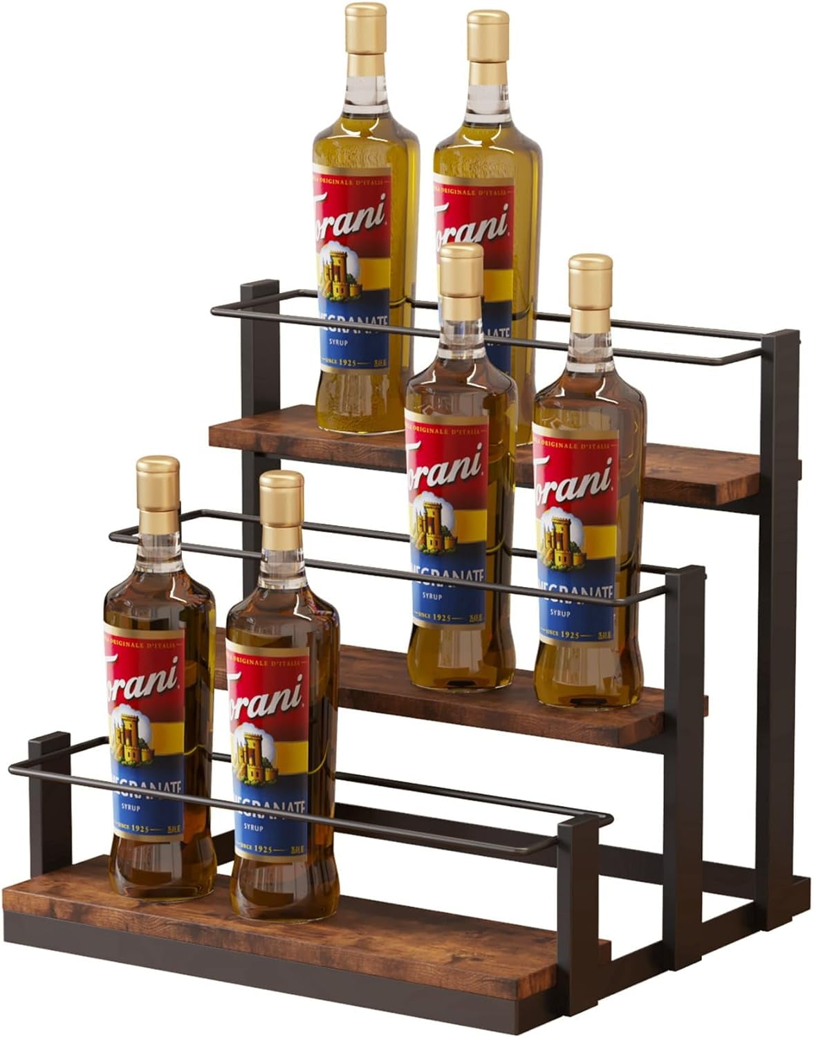 Coffee Syrup Rack Organizer, Syrup Bottle Holder Stand for Coffee Bar ...