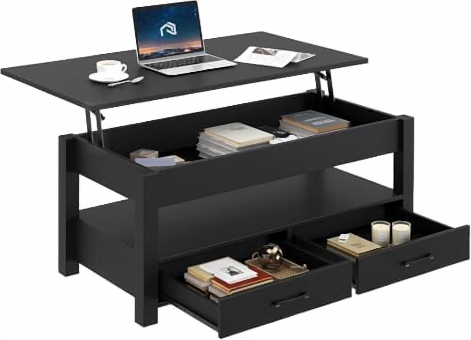 Coffee Table, 47.2" Lift Top Coffee Table with Drawers and Hidden ...