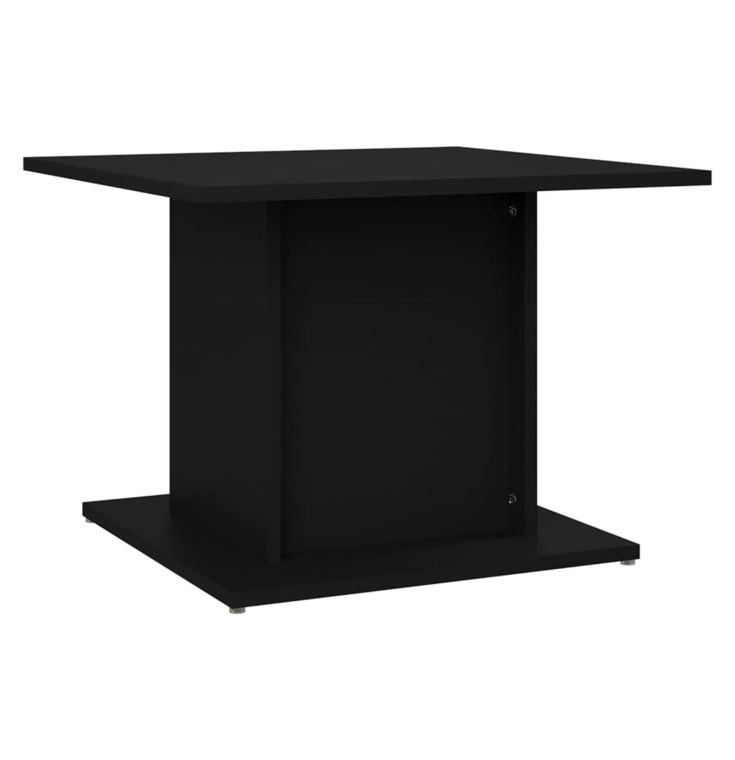 Coffee Table Black 21.9x21.9x15.7", Engineered Wood Living Room Table ...
