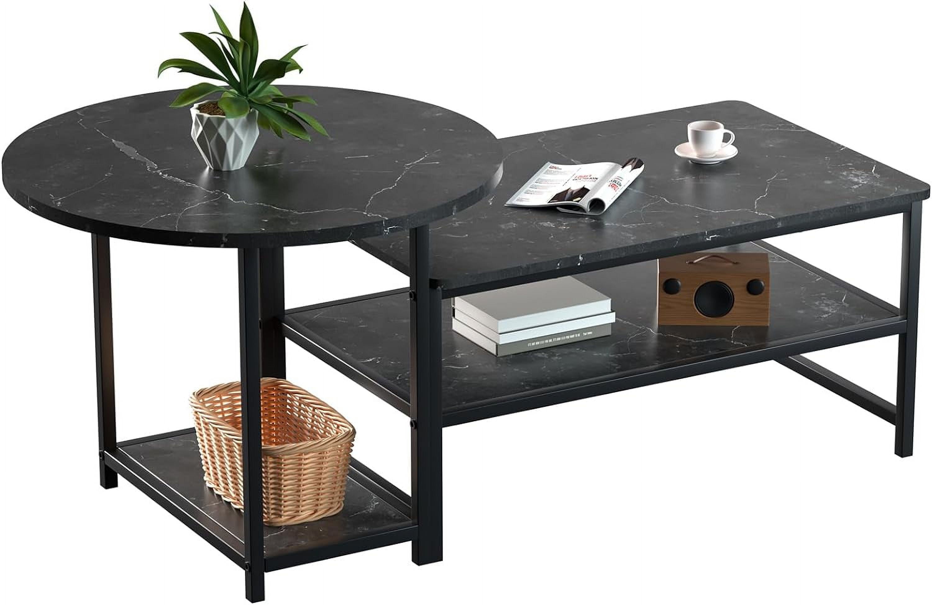 Coffee Table, Black Modern Coffee Tables for Living Room 2 in ...
