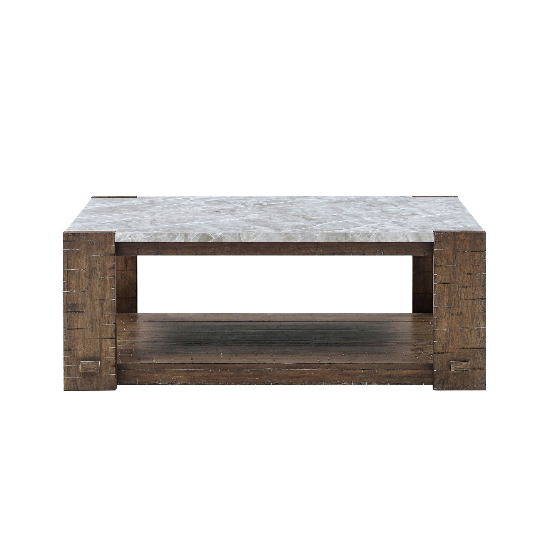 Coffee Table with Casters and Sintered Stone | Suitable for TV Areas ...