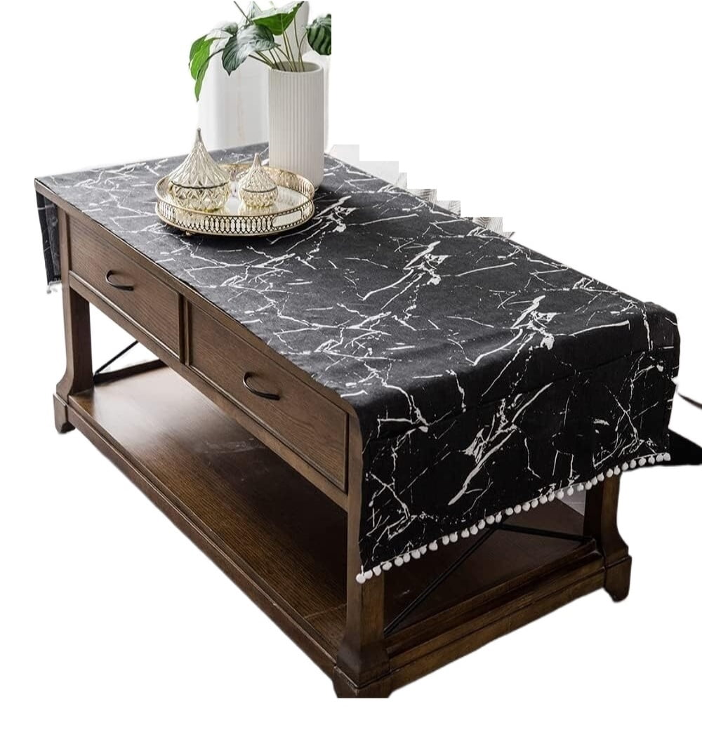 Coffee Table Cloth Rustic Style Living Room Center End Table Cover with ...
