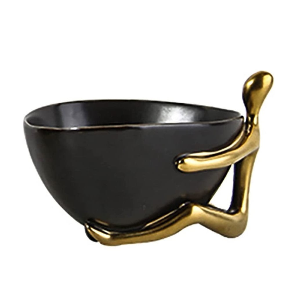 Coffee Table Decor Decorative Trays Gold Figure Statue Sculpture Fruit ...