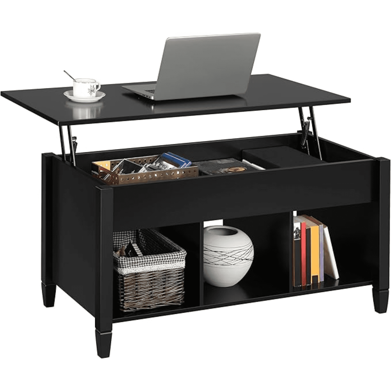 Coffee Table, Lift Top Coffee Table w/Hidden Storage Compartment ...