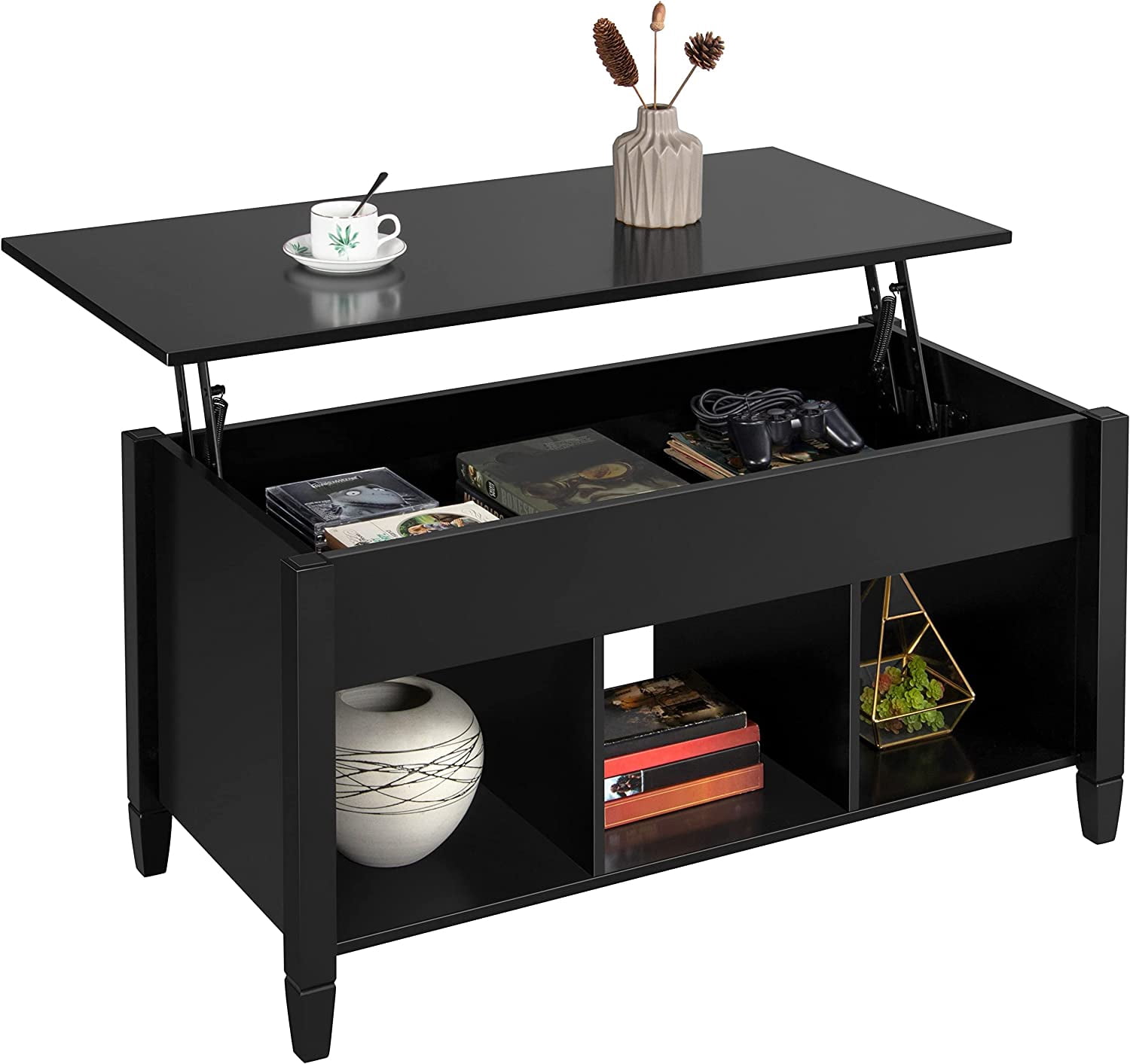 Coffee Table, Lift Top Coffee Table w/Hidden Storage Compartment ...