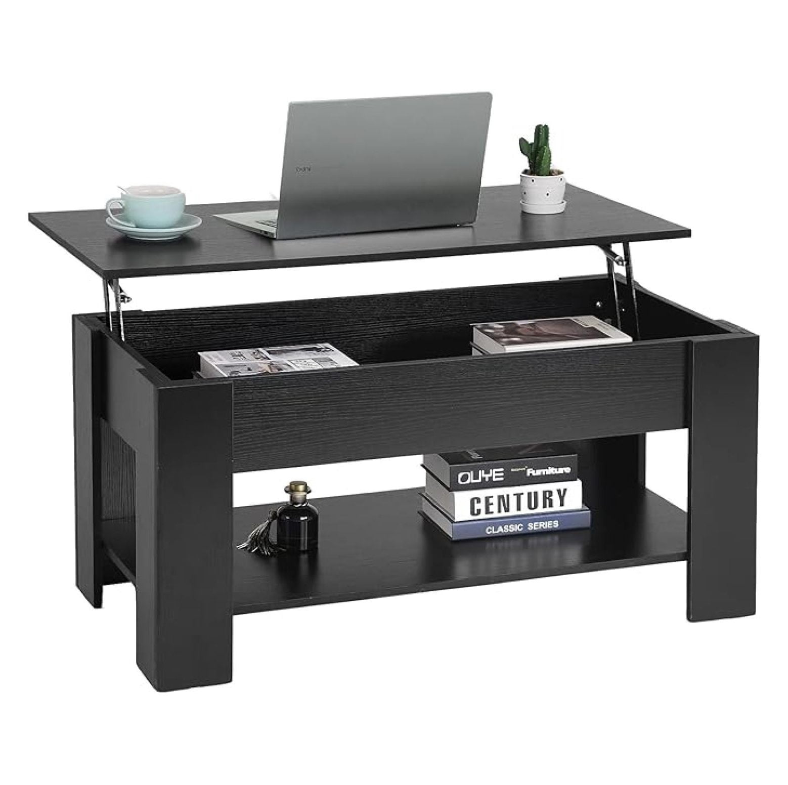 Coffee Table Lift Top Coffee Tables with Compartment and Storage Shelf ...