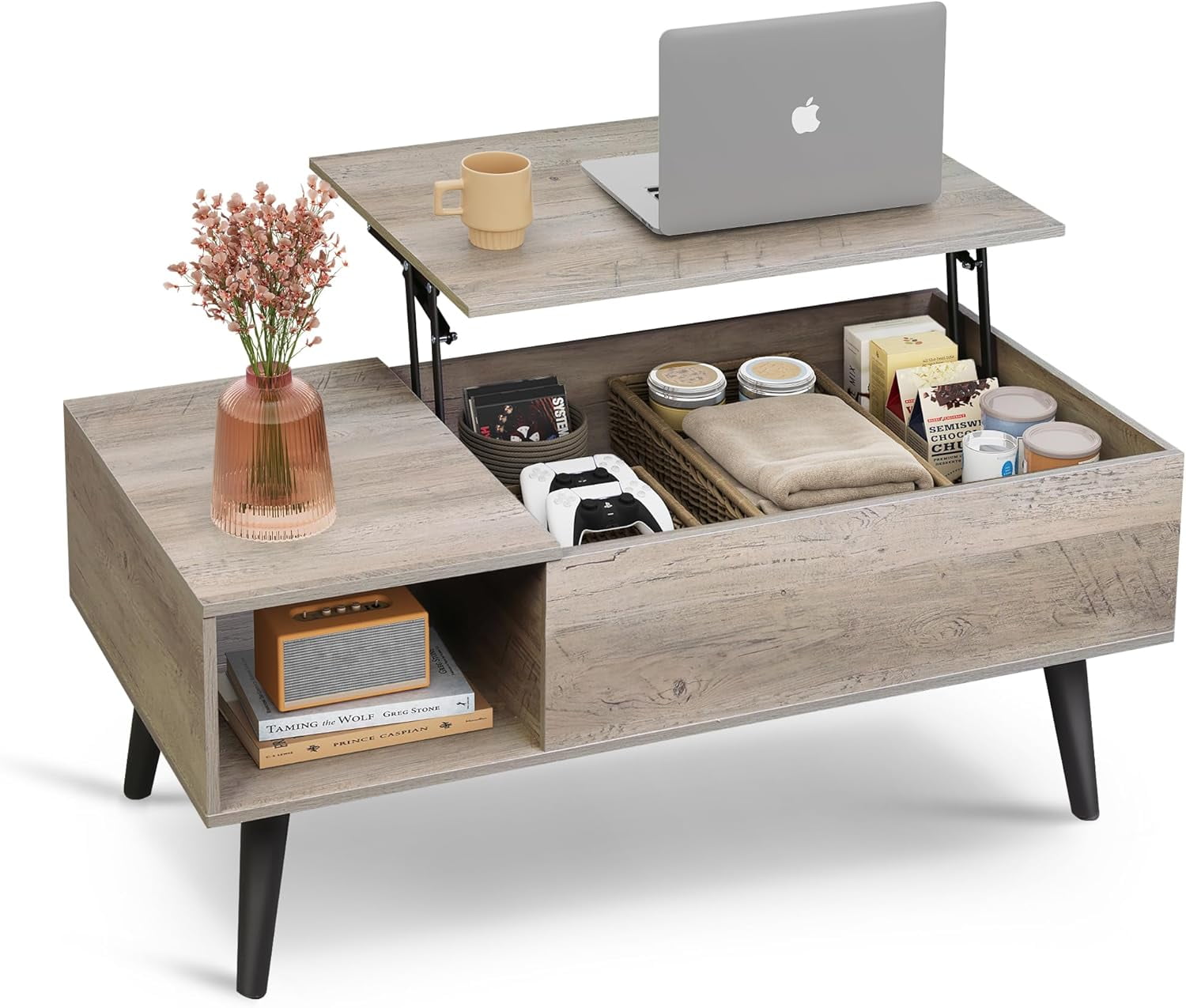 Coffee Table for Living Room, Lift Top Coffee Table with Storage, Small ...