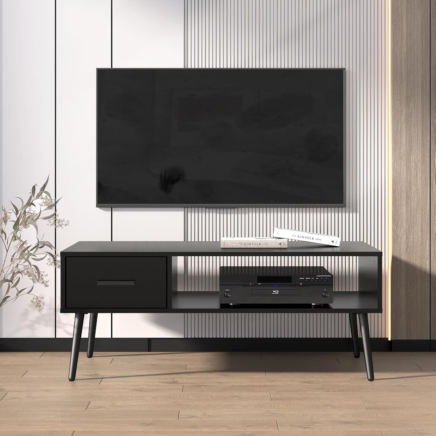 Coffee Table, Mid Century Modern Style Cocktail Table TV Stand with ...