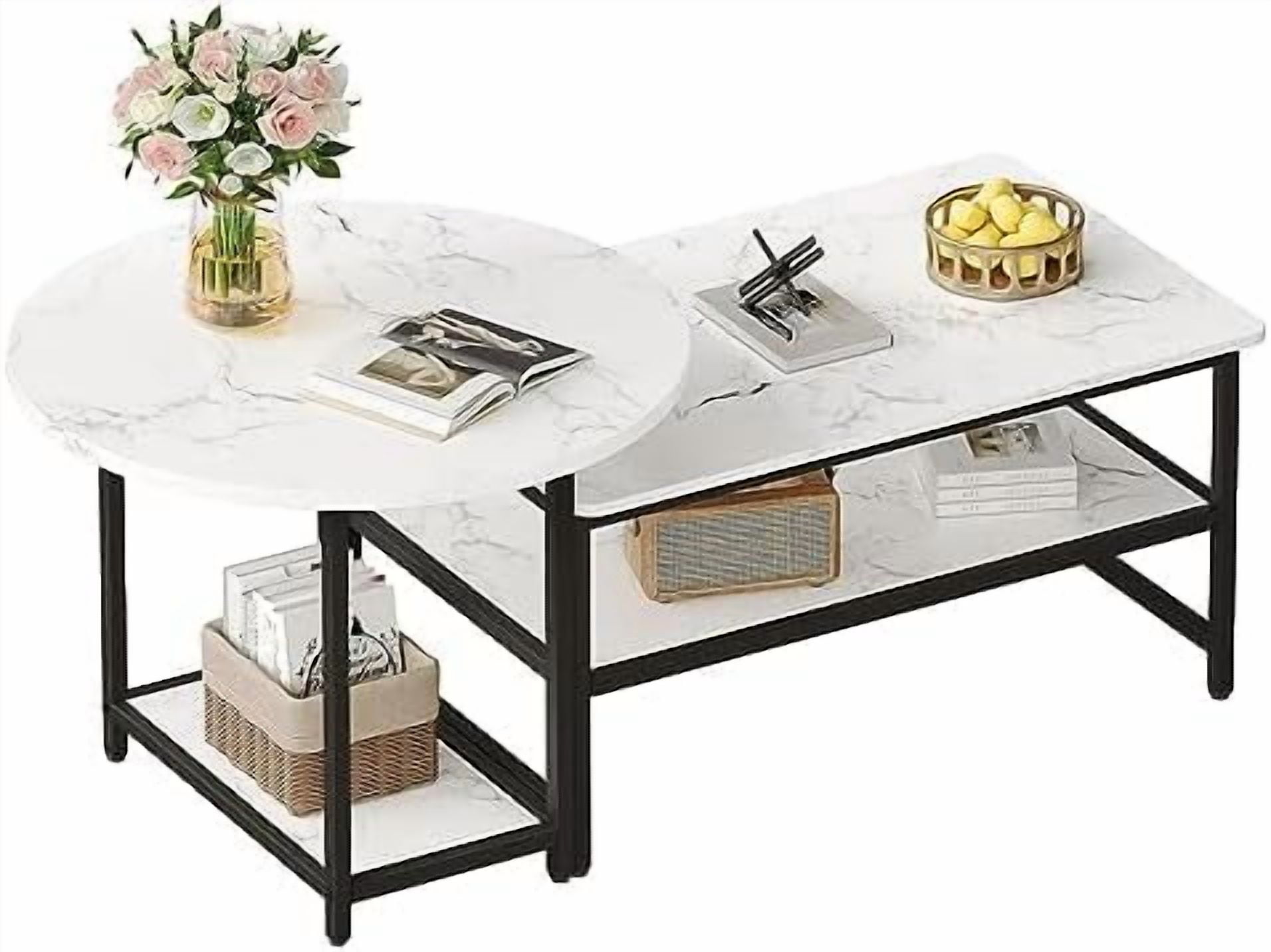 Coffee Table, Modern Style Coffee Tables for Living Room Marble Center ...