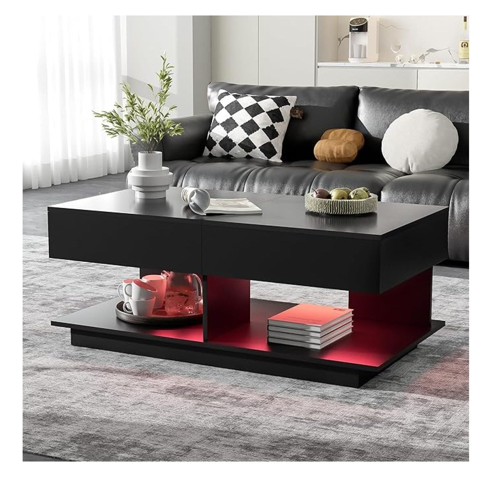 Coffee Table, Multi-Functional Extendable Coffee Table with 4 Multiple ...