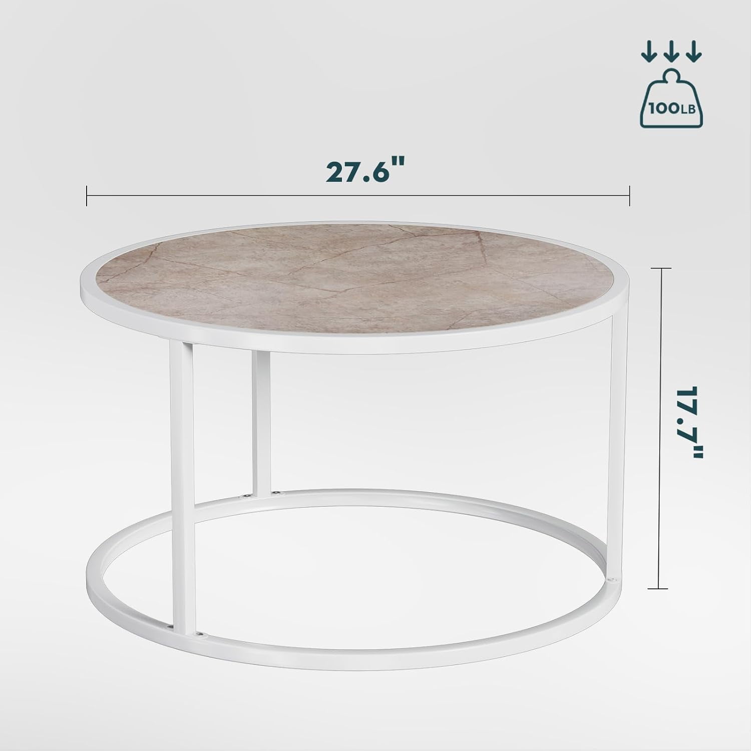 Coffee Table Round Marble Coffee Table For Living Room Modern Small ...