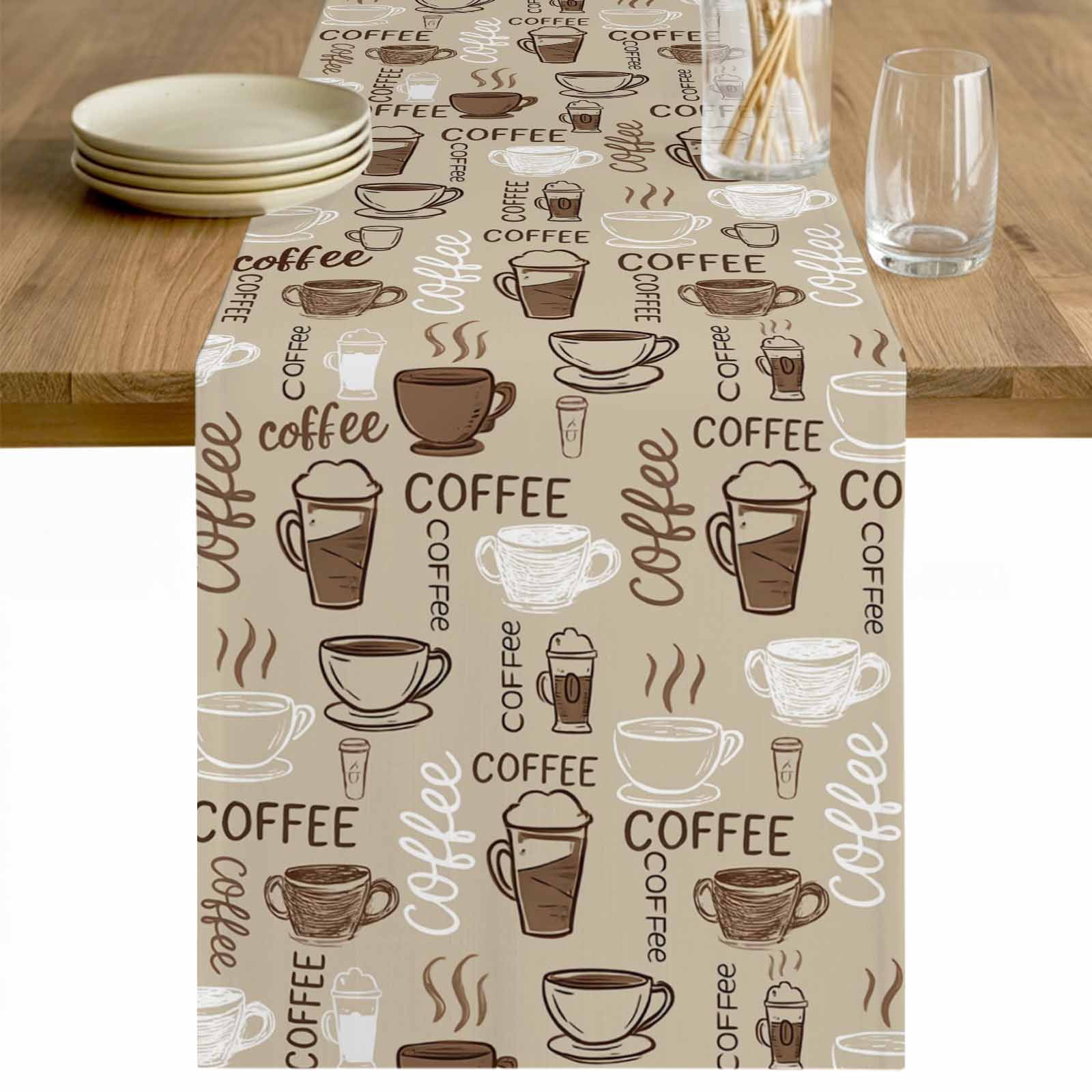 Coffee Table Runner 108 Inches Long Farmhouse Dress Scarves, Beige ...