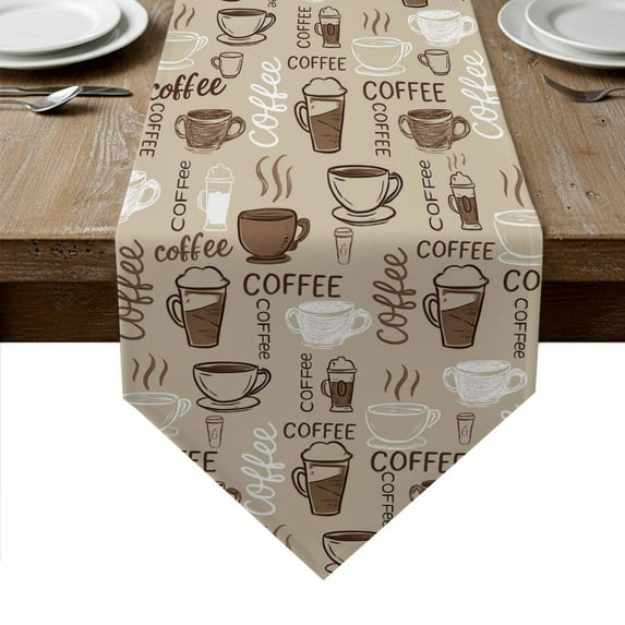 Coffee Table Runner Linen Burlap Table Runner 90 Inches Long Beige ...