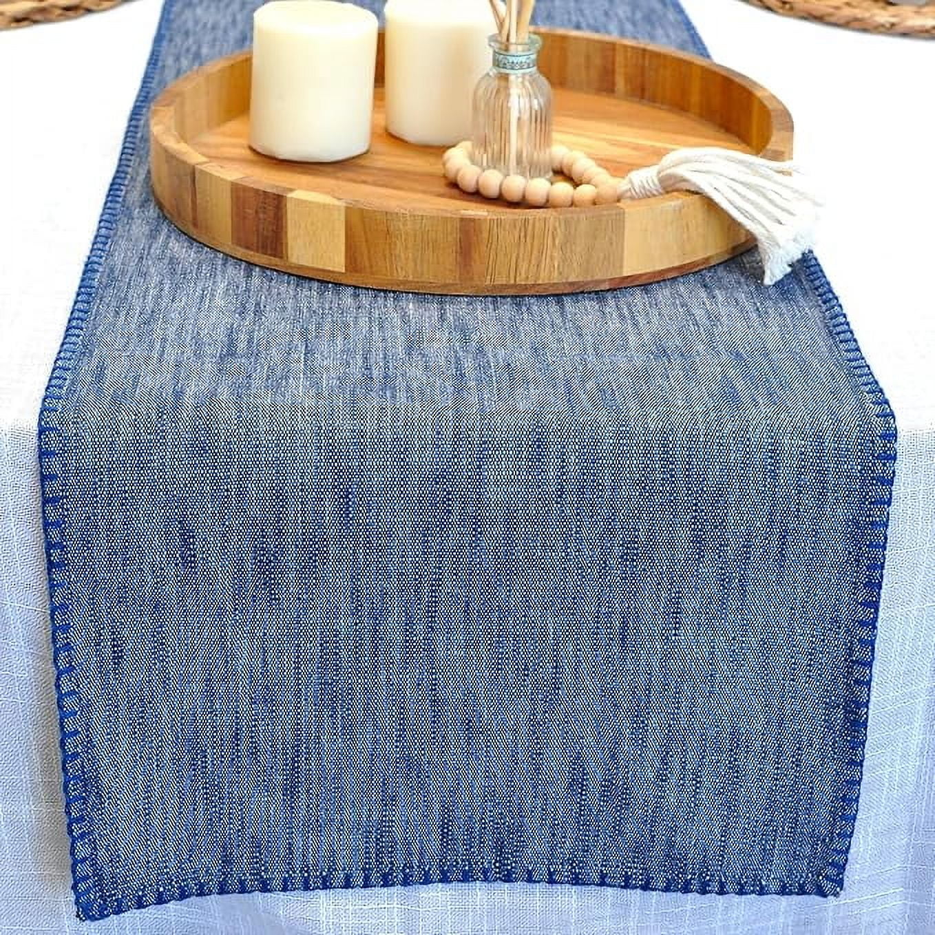 Coffee Table Runner Organic Cotton Modern Kitchen Table Runner With ...