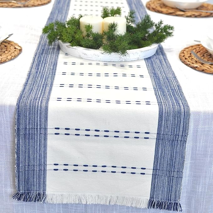 Coffee Table Runner Woven Stripes Dresser Top Cover Small Dining Table ...