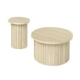 Coffee Table Set of 2 ,Round Coffee Table,Modern Side Tables Accent End ...