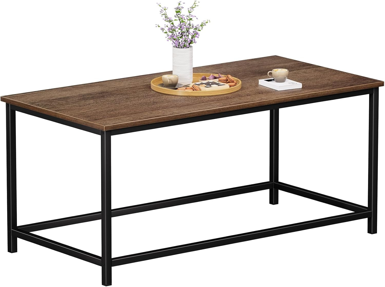 Coffee Table Simple Modern Rectangular Center Table Open Space ...