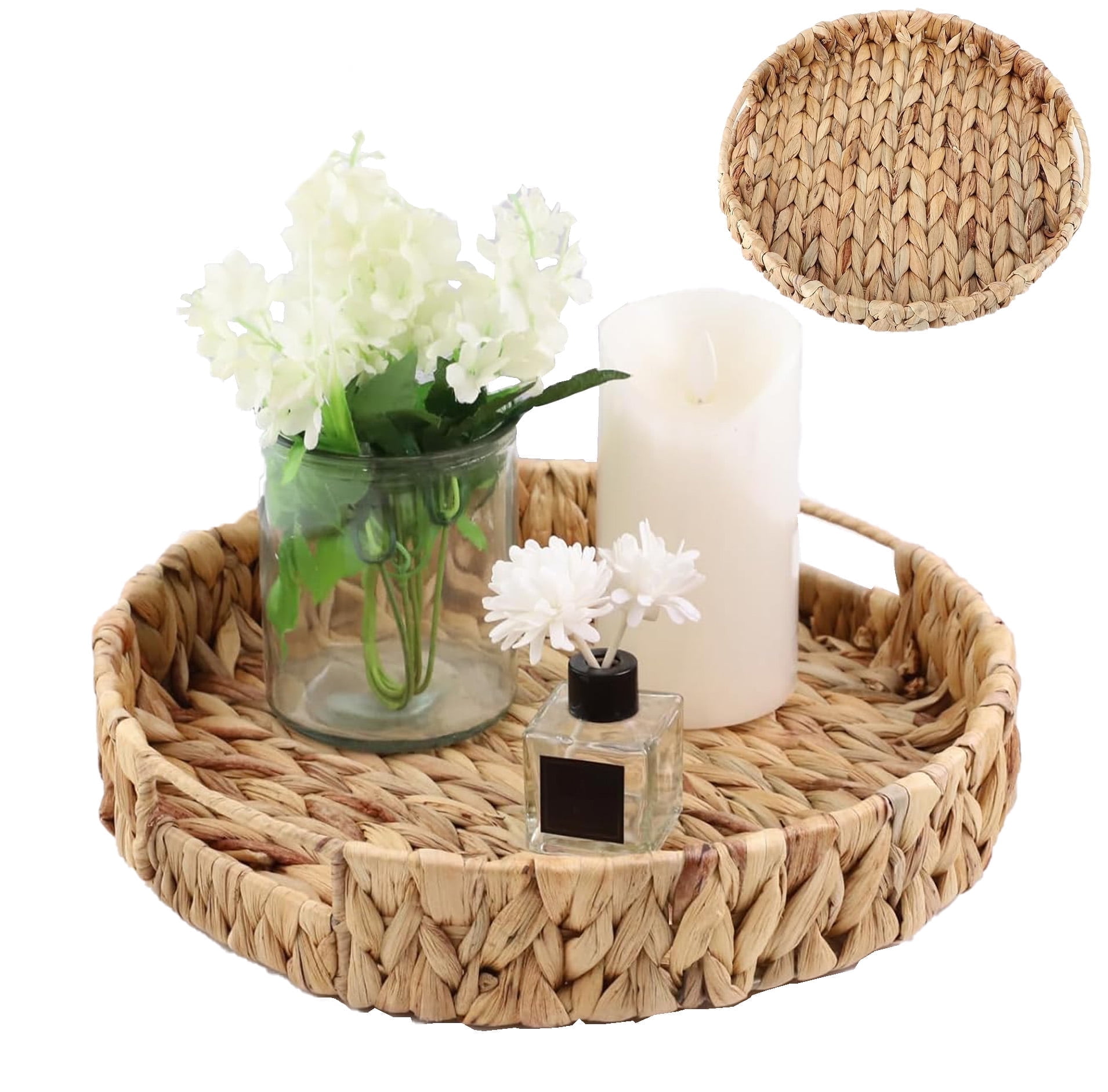 Coffee Table Tray Decorative Display Tray Woven Serving Trays with ...