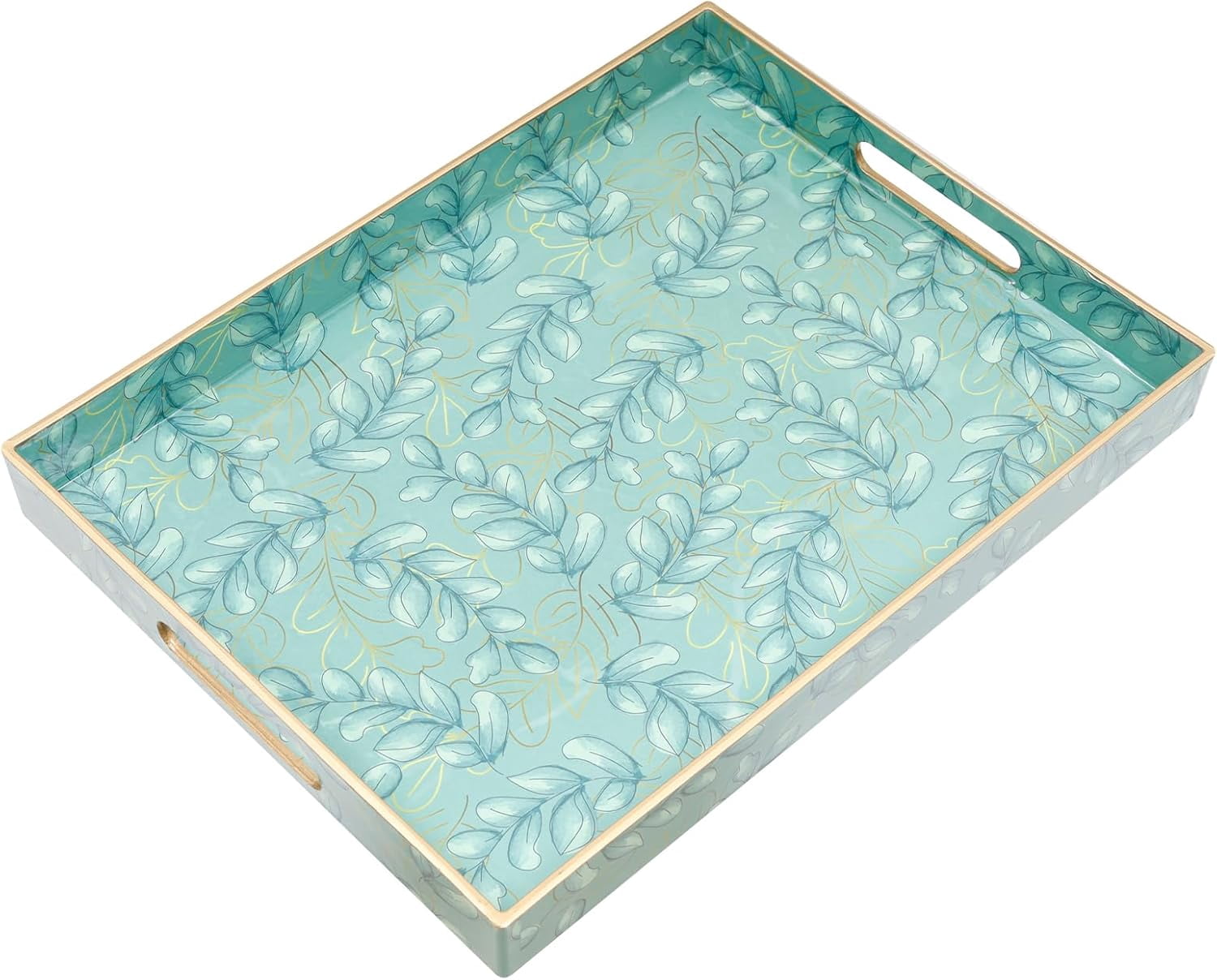 Coffee Table Trays for Living Room Serving Tray with Handles, Modern ...