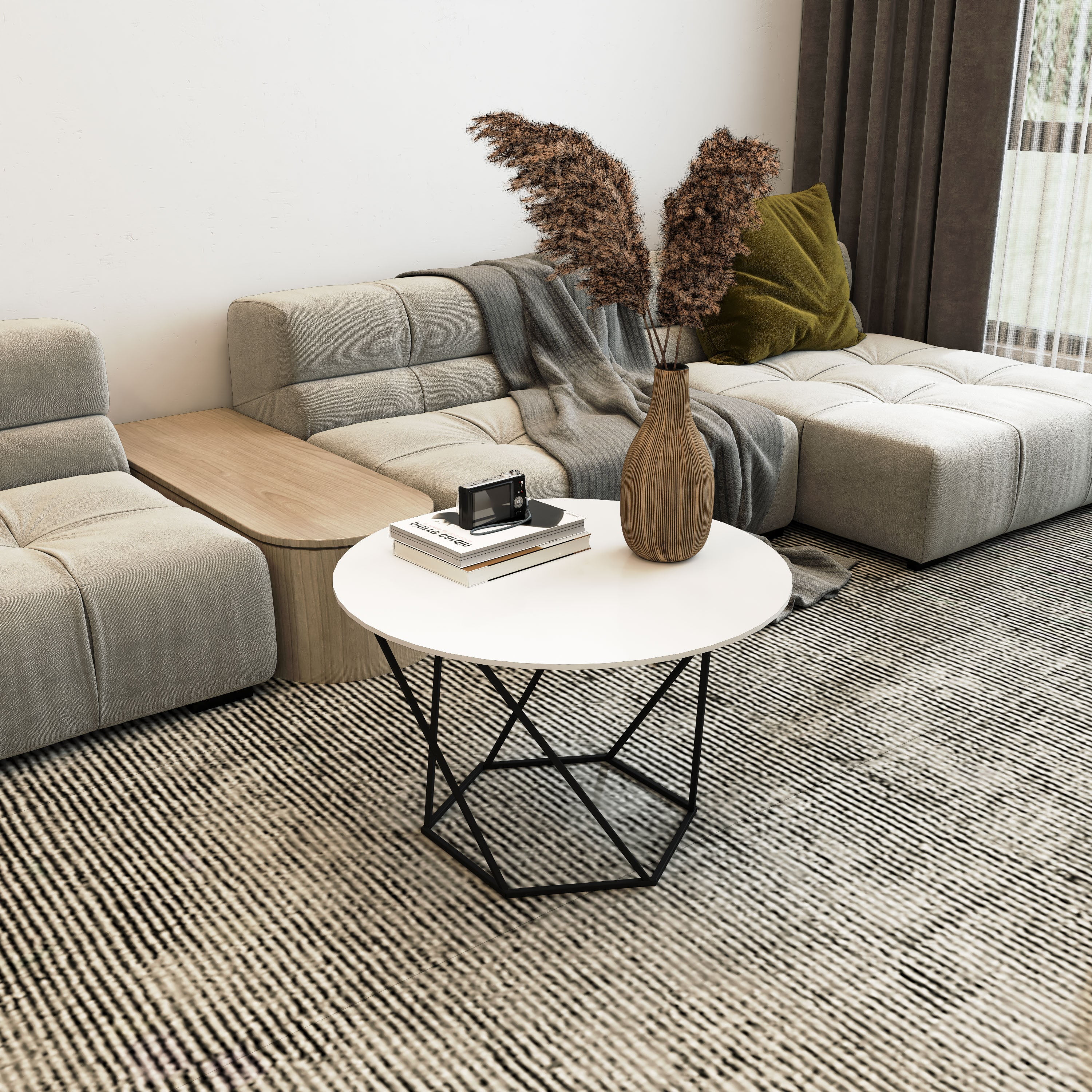 Coffee Table VENICE 23x17 WHITE GLASS - Walmart.com