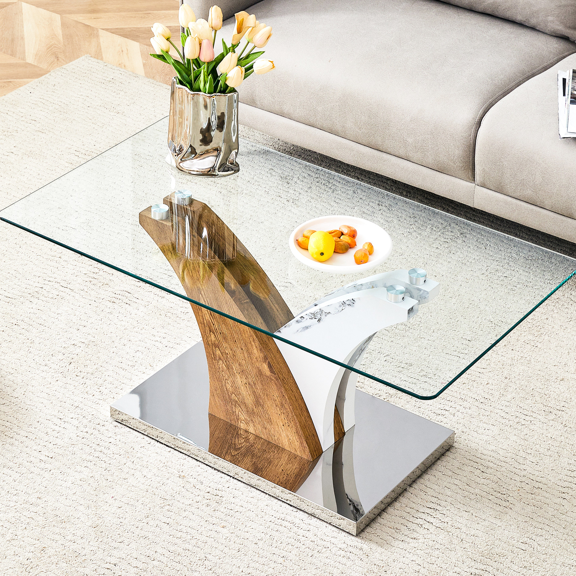 Coffee Table With Moderate Size And Ideal Height For Most Home ...