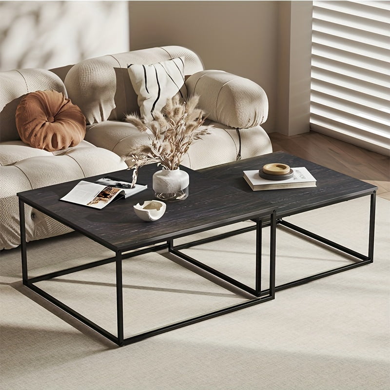Coffee Tables, 2pcs Set Square Nesting Table for Living Room - Walmart.com