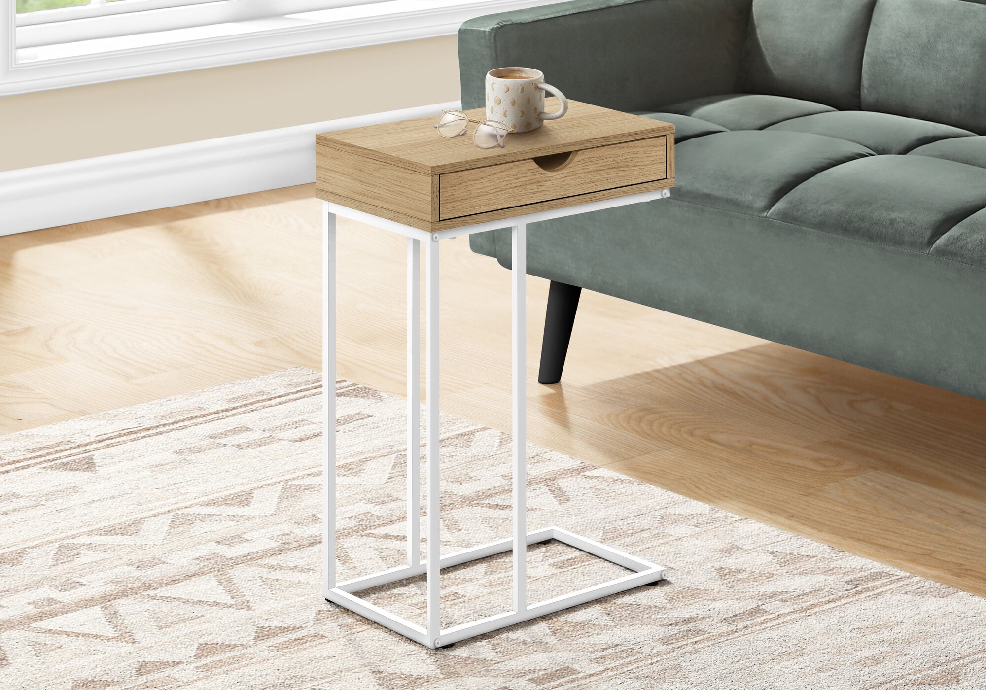 Coffee Tables Accent Table, C-shaped, End, Side, Snack, Storage Drawer ...