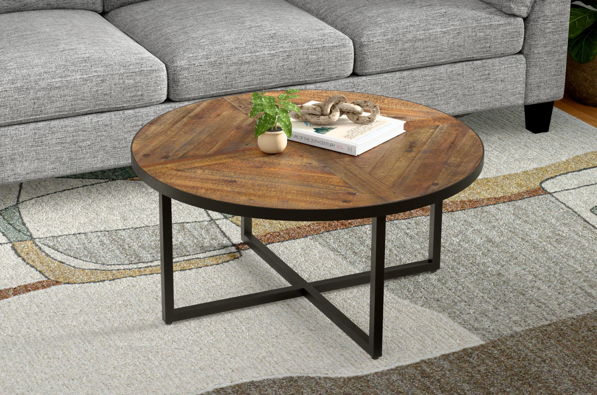 Coffee Tables, Faro Brown Round Coffee Table, Brown End Tables,Solid ...