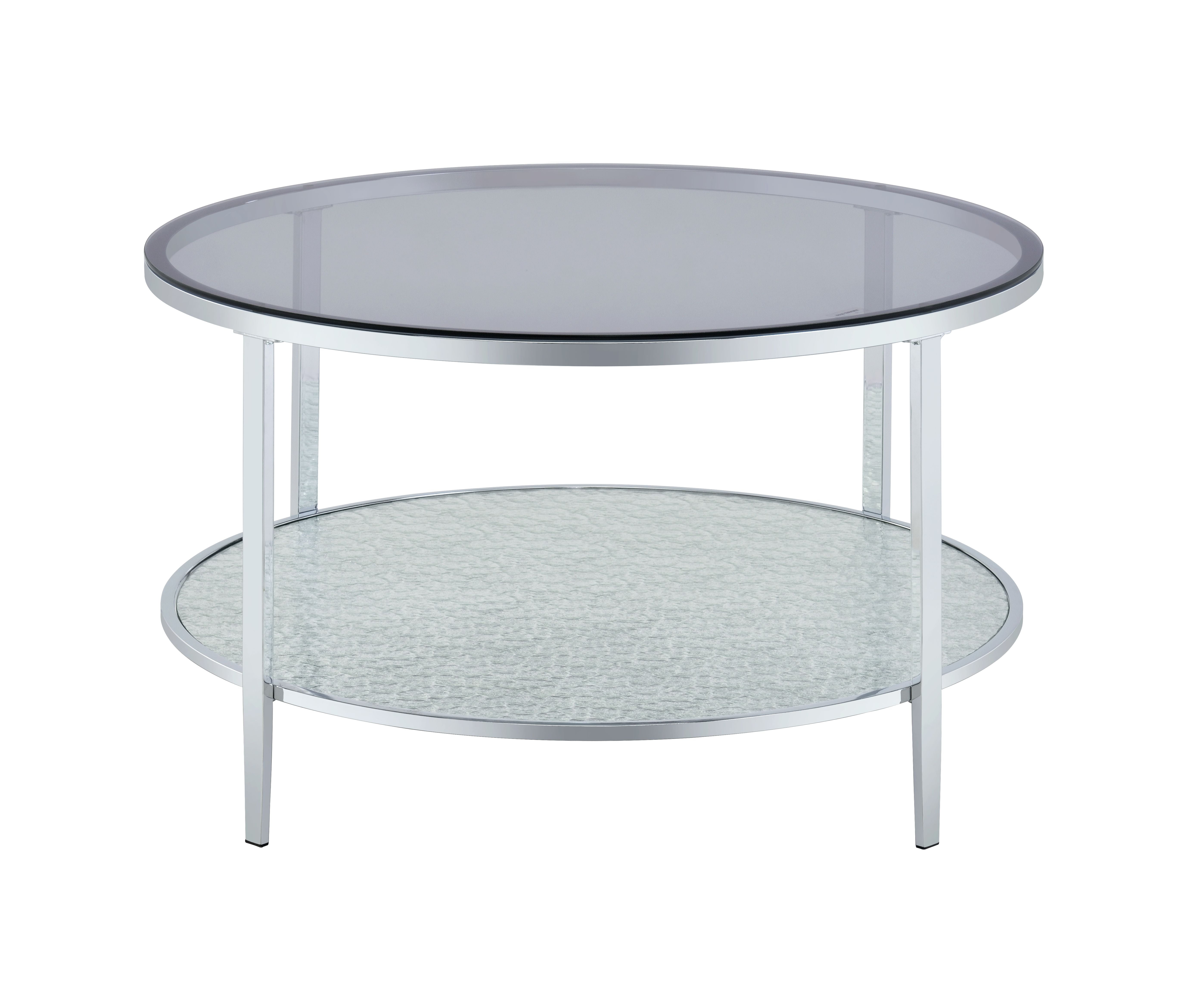 Coffee Tables, Frostine - Round Coffee Table - Silver, Silver Wooden ...