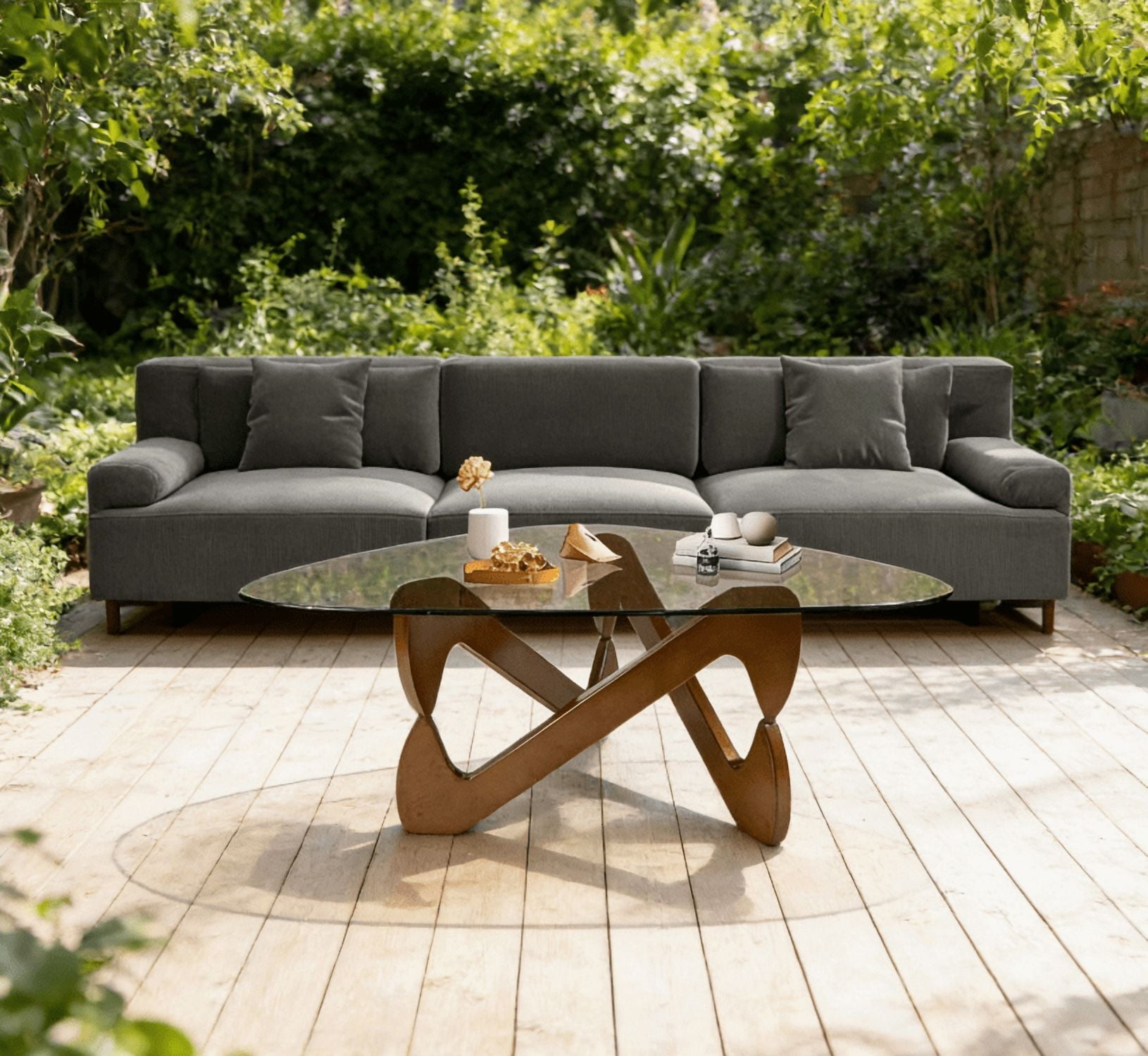 Coffee Tables for Living Room-Triangle Glass Coffee Table with ...
