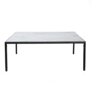 Modrest Morley Modern Concrete Stone Coffee Table, Dark Gray, Square ...