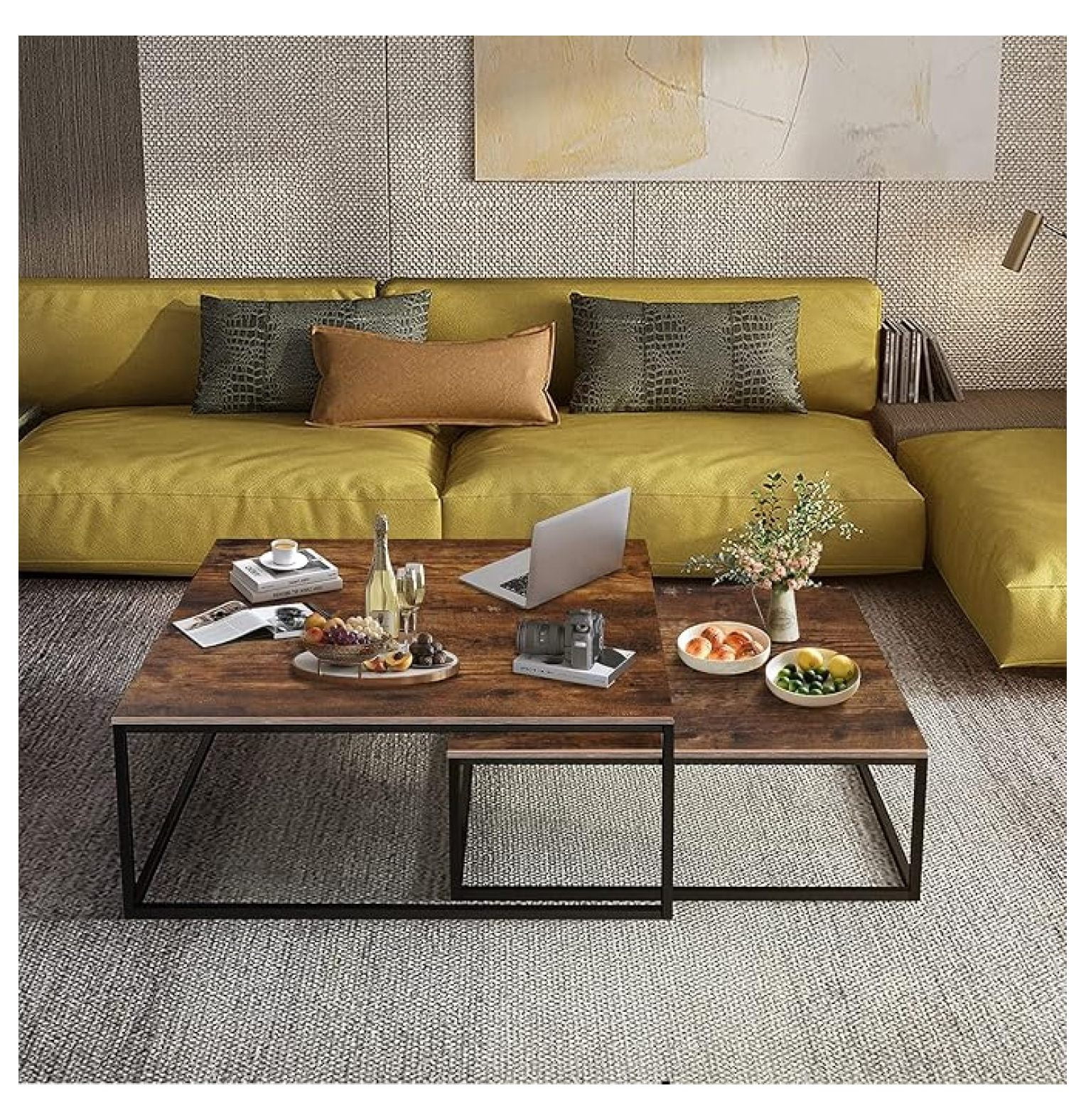 Coffee Tables Nesting Coffee Table Set Living Room Tables Rectangular ...