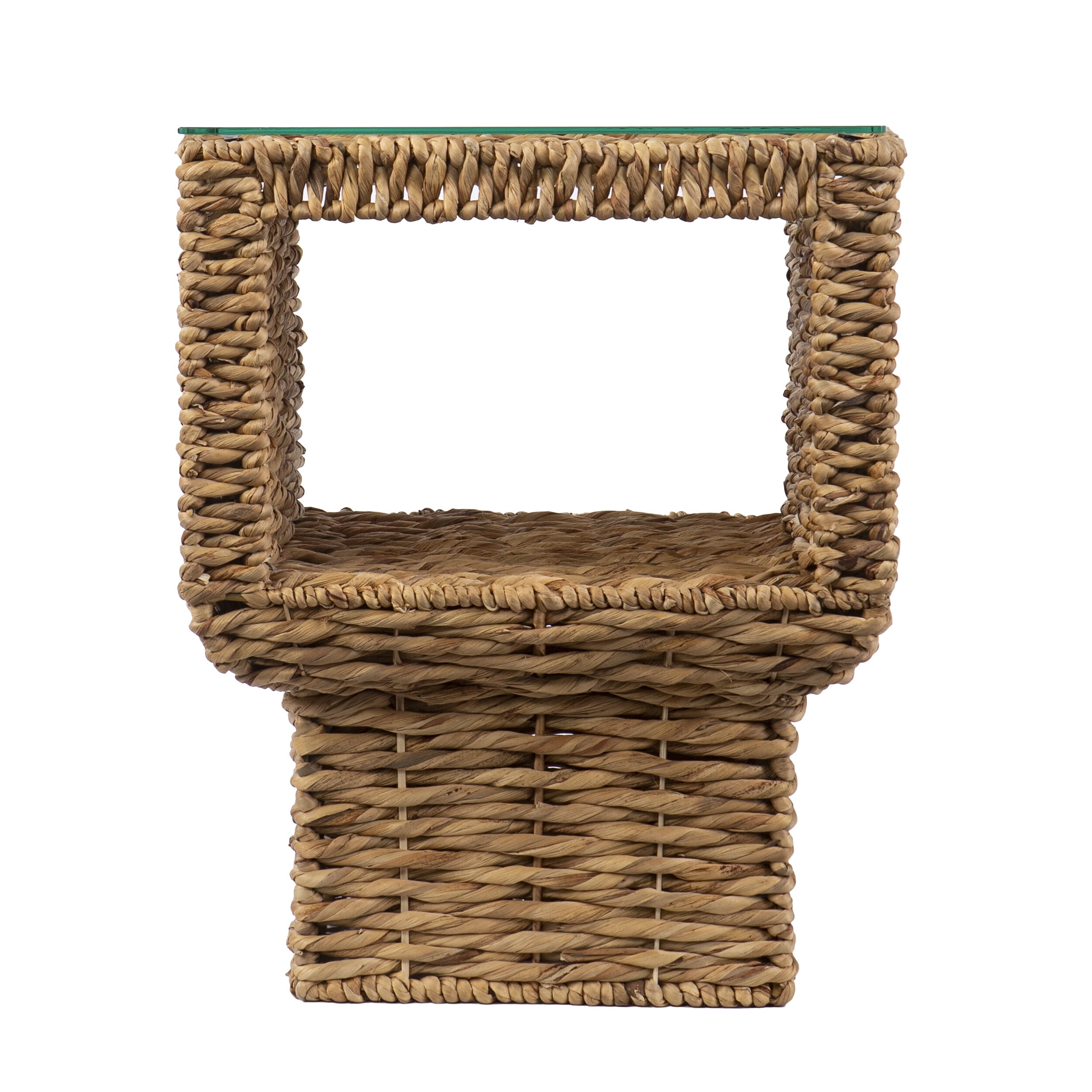 Coffee Tables, Pallston Water Hyacinth Accent Table, Natural Wooden ...