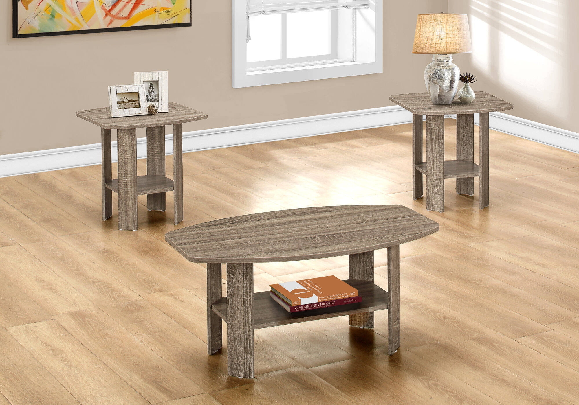 Coffee Tables Table Set, 3pcs Set, Coffee, End, Side, Accent, Living ...