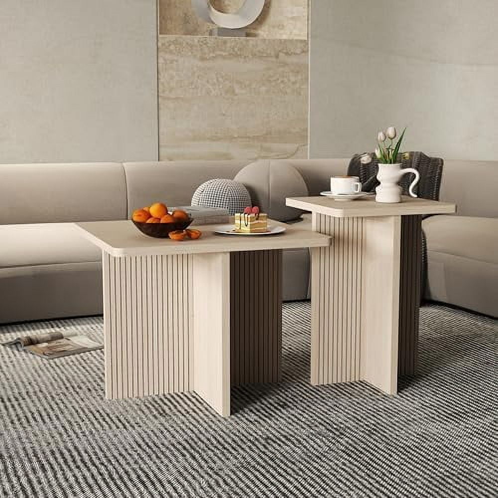 Coffee Tables for Living Room: End Tables Set of 2 for Modern Small ...