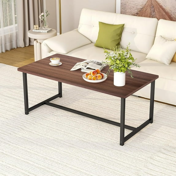 Coffee Tables for Living Room,Rectangular Center Table with Metal Frame ...