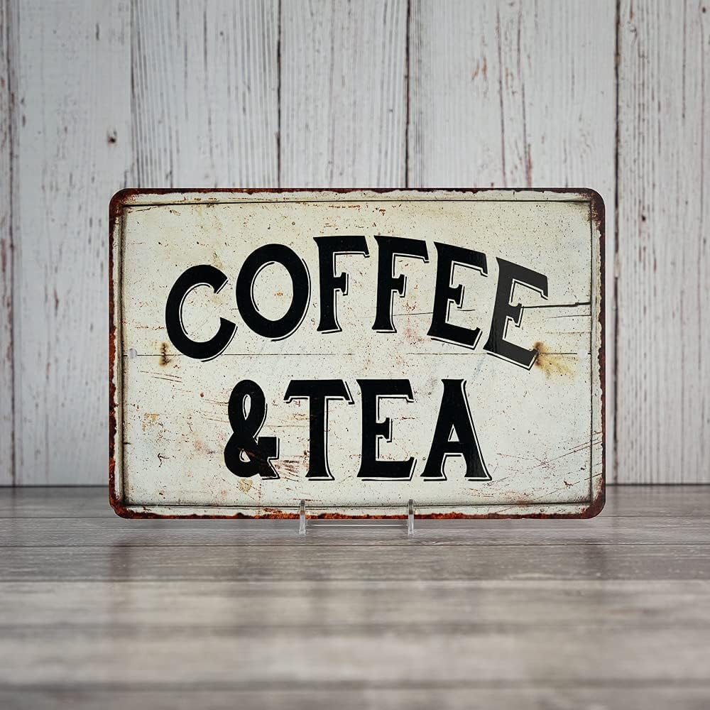 Coffee & Tea Sign Station Nook Shop Signs Decor Hot Farmhouse ...
