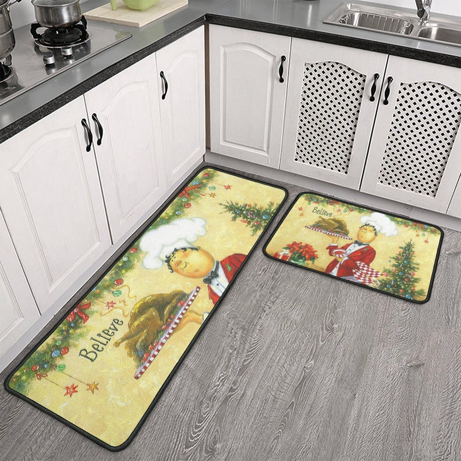 Coffee Theme Kitchen Rug Set,Coffee Rugs for Kitchen Coffee Cup Runner ...