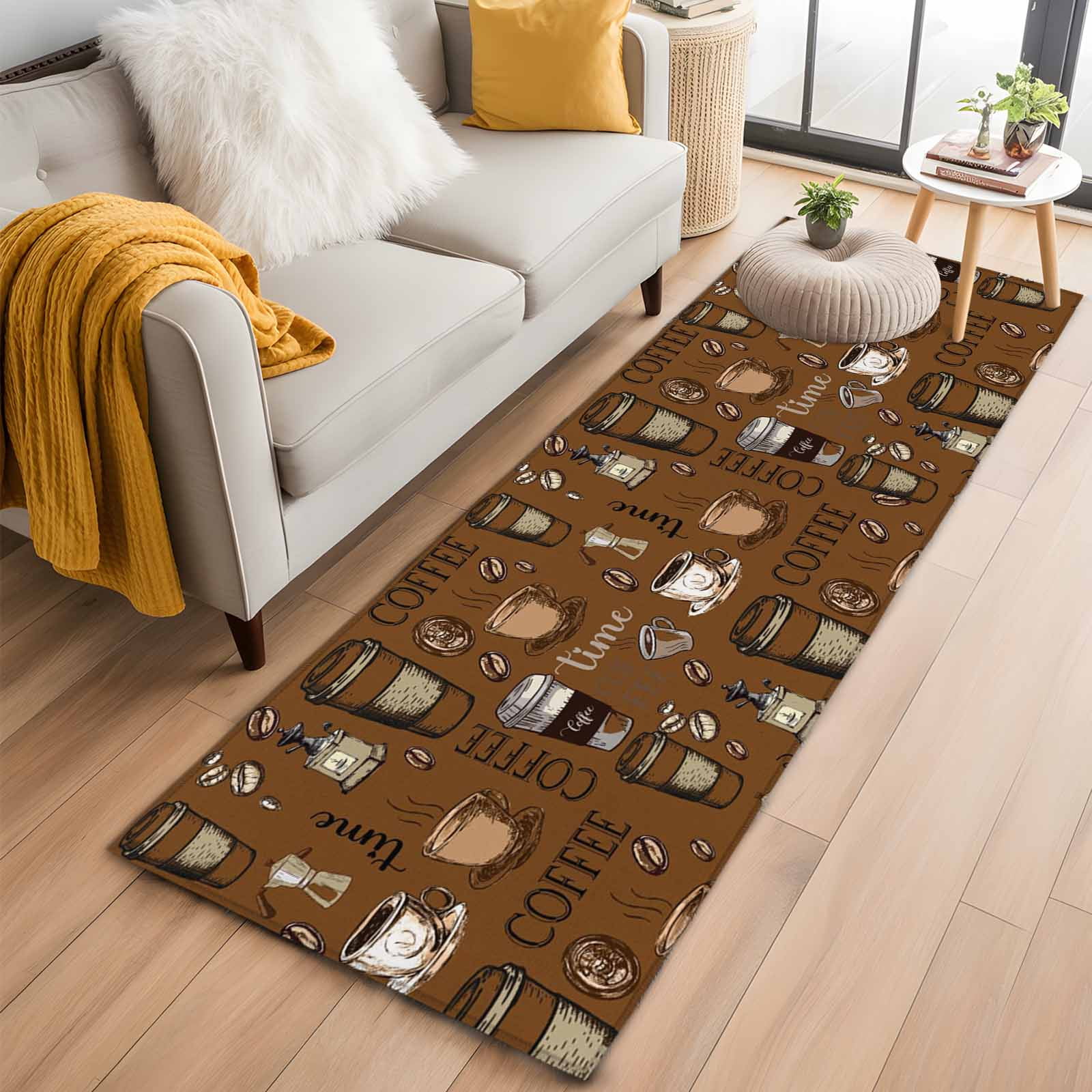 Coffee Theme Kitchen Runner Rug 2x6 Washable Runners for Hallway Non ...