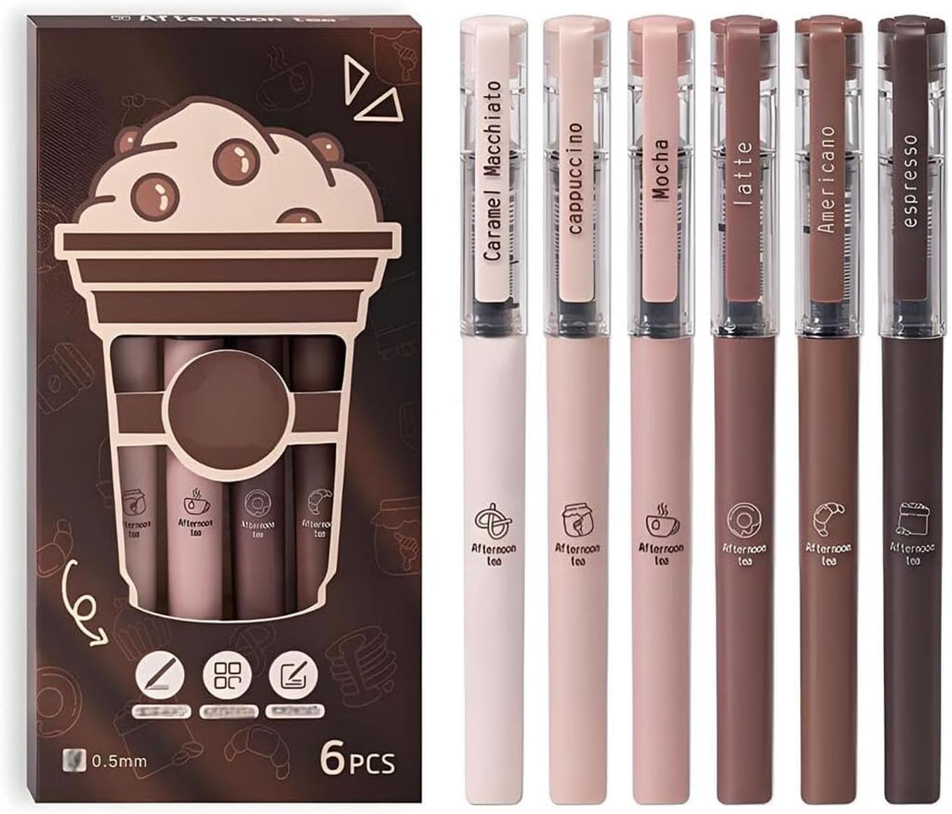 Coffee Theme Liquid Pens, Cute Coffee Pens, Coffee Theme Liquid Quick ...