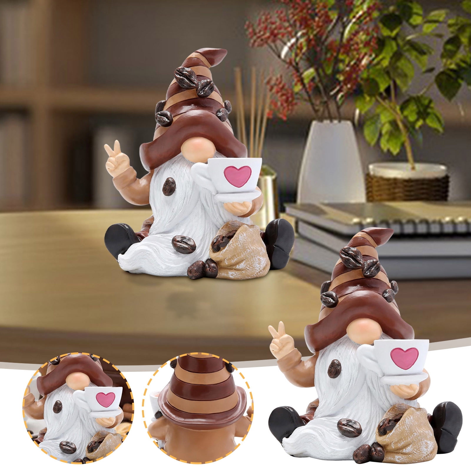 Coffee-Themed Gnome Coffee Decor Statue for Coffee Bars, Indoor Home ...