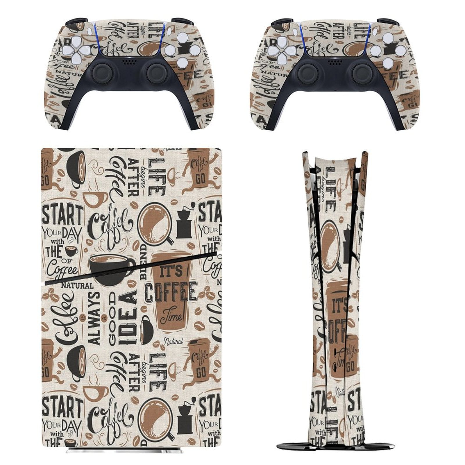 Coffee Themed PS5/PS5 Pro/PS5 Slim Digital Disc Skin Sticker For ...