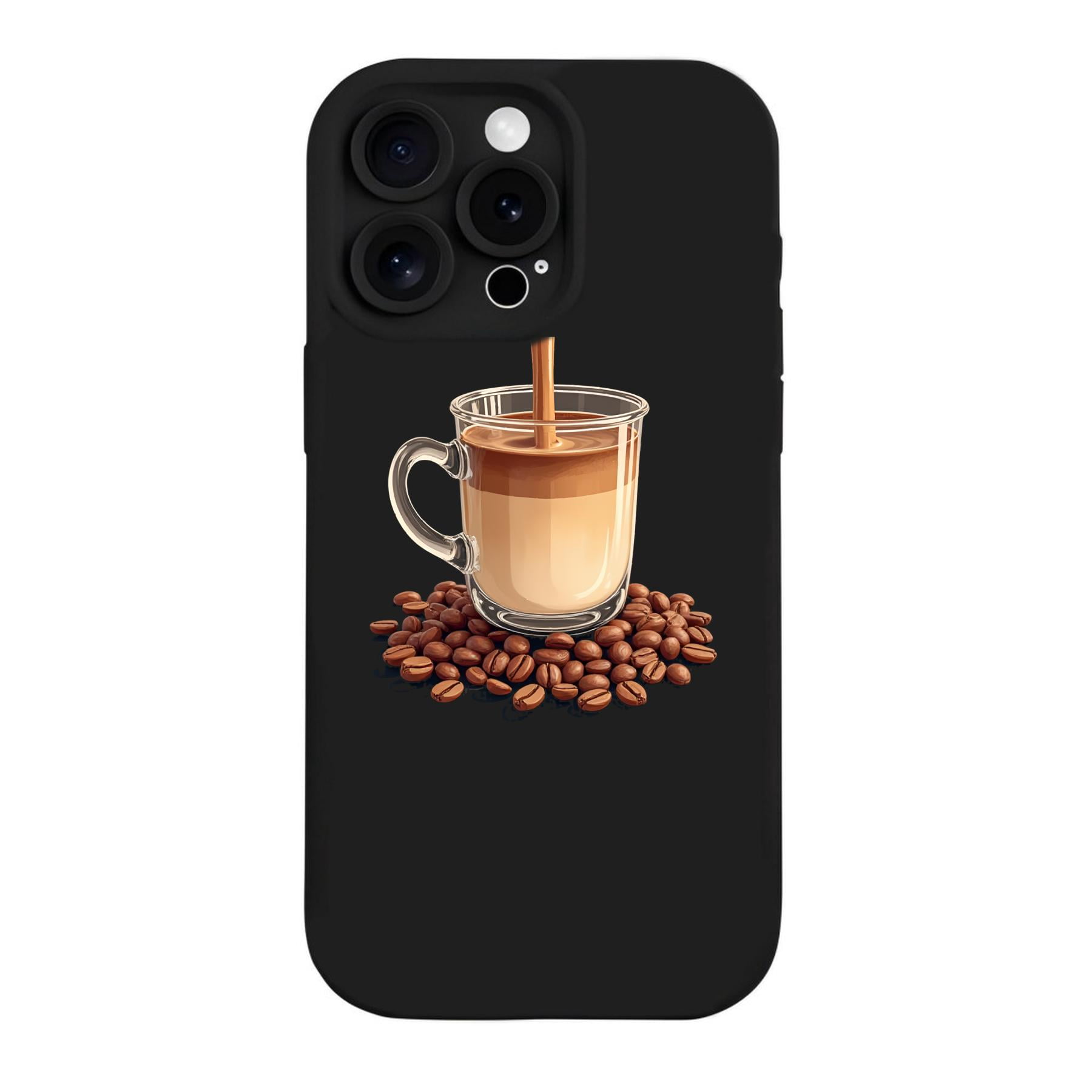 Coffee-Themed iPhone 15 Pro Case - Lightweight Yellowing Resistant ...