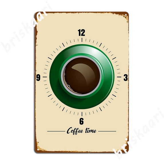Coffee Time Metal Sign Wall Decor Design Pub Wall Tin Sign Posters Size ...