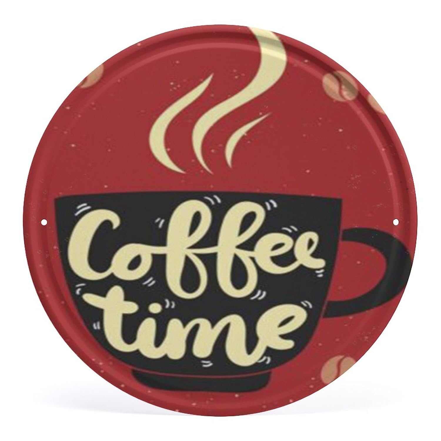 Coffee Time Vintage Retro Round Metal Sign Wall Decor Artwork Gift For ...