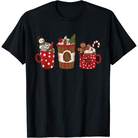 Coffee Tree Snowman Gingerbread X-mas T-Shirt Tshirt All Size S-5XL ...