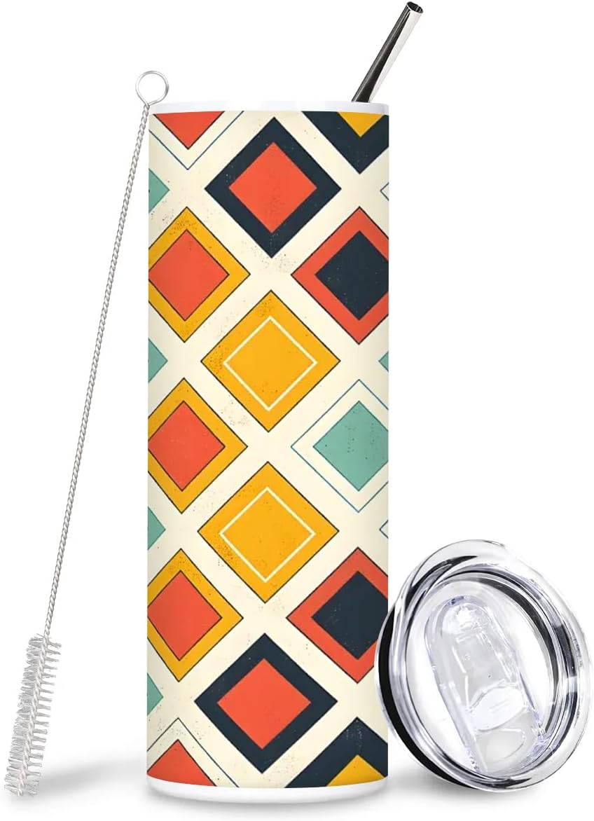 Coffee Tumbler 20 oz with Straw and Lid Leak Proof Tumbler Abstraction ...