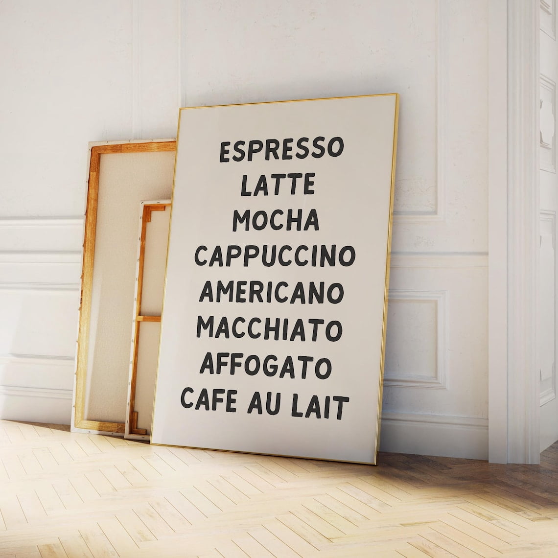 Coffee Types Art Design2 Poster Cute Bar Decor Trendy Kitchen Wall ...