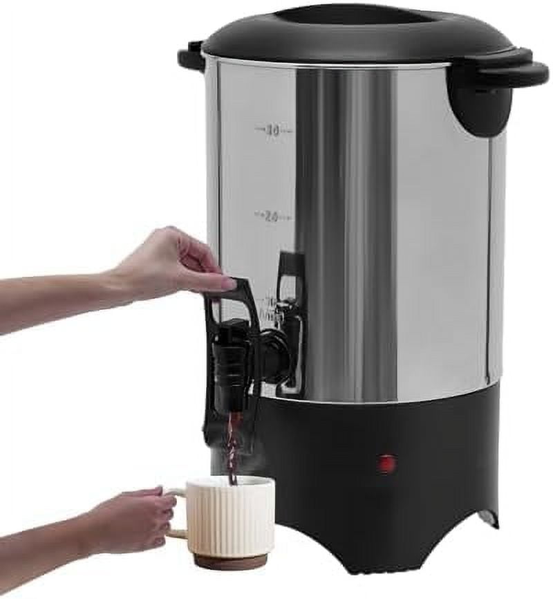 Coffee Urn, 5.2L Comerical Coffee Maker Urn 30 Cup Stainless Steel ...